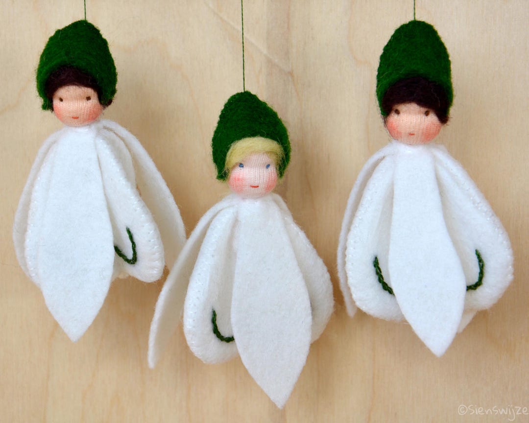 Flower Child Snowdrop Handmade Out of Wool Felt and Wool. Waldorf ...