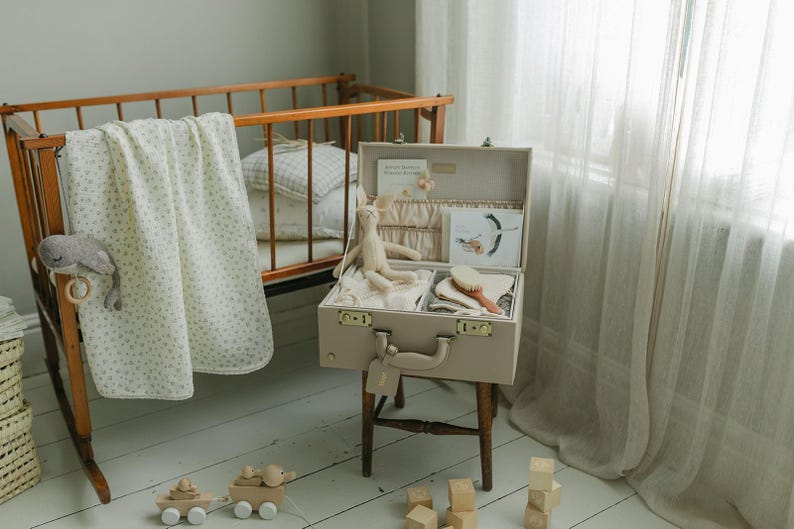 Oat Vegan Leather Classic Keepsake Box | Personalised | Nursery Memory ...