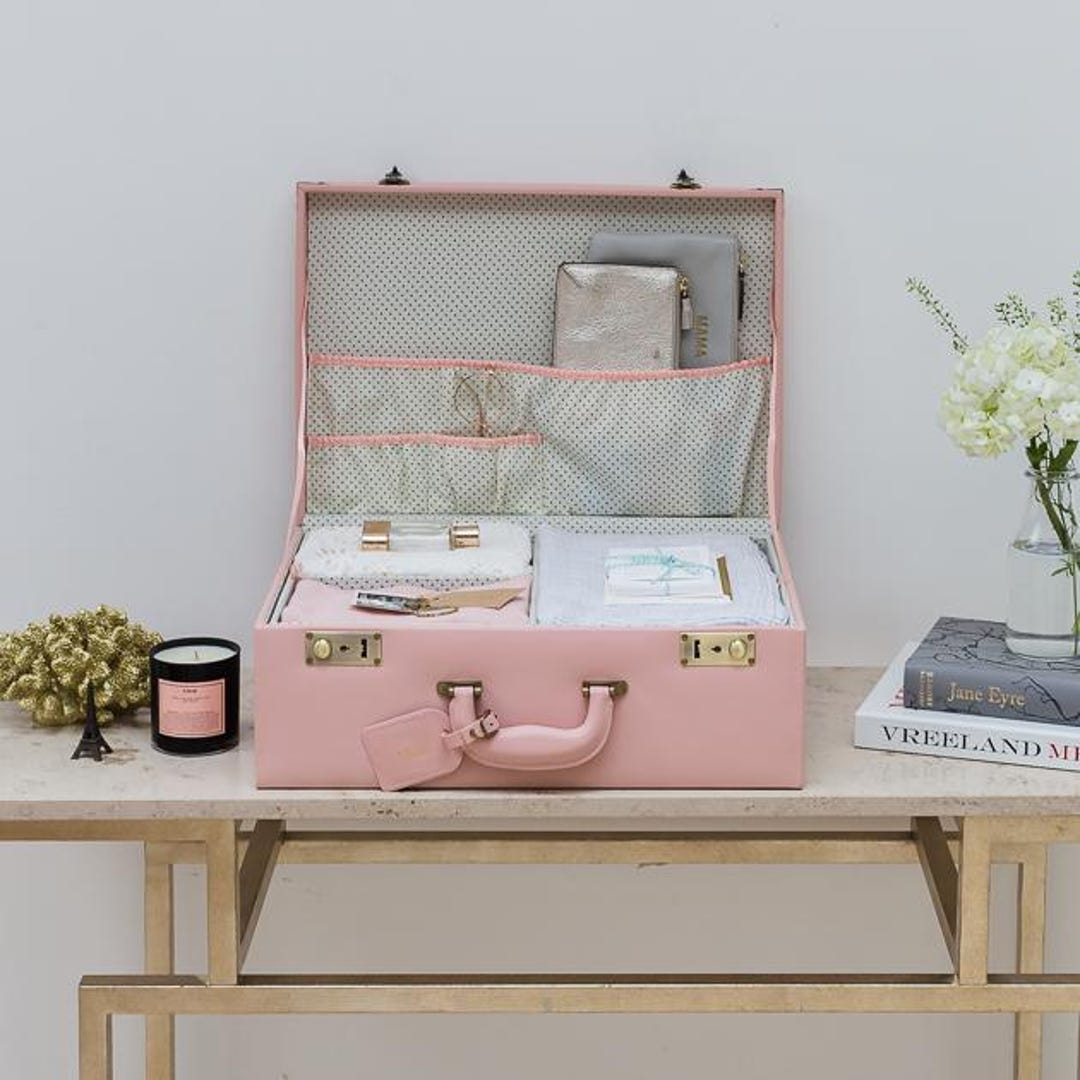 Personalized Blush Pink Keepsake Suitcase: Vintage Style Memory Box - Etsy