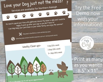 Poop Scoop Flyer - Etsy