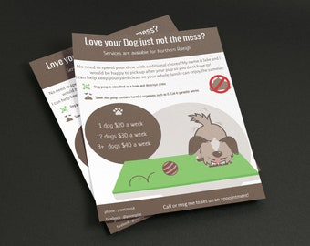 Poop Scoop Flyer - Etsy