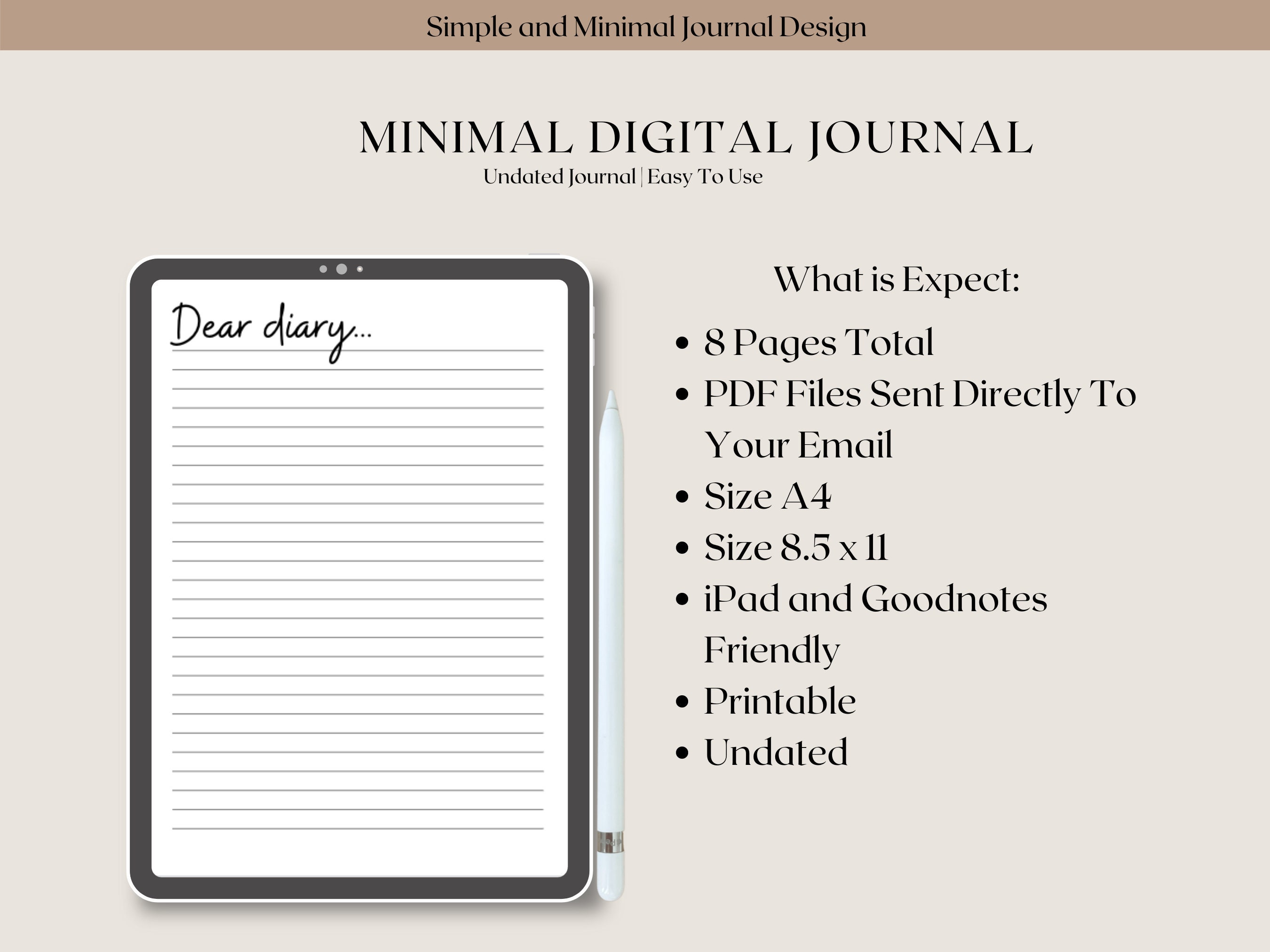 Digital and Printable Daily, Weekly, Diary, Journal Templates - Etsy
