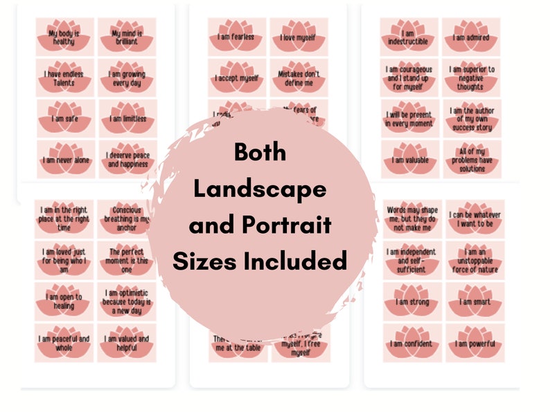 Digital and Printable Positive Affirmation Cards - Etsy