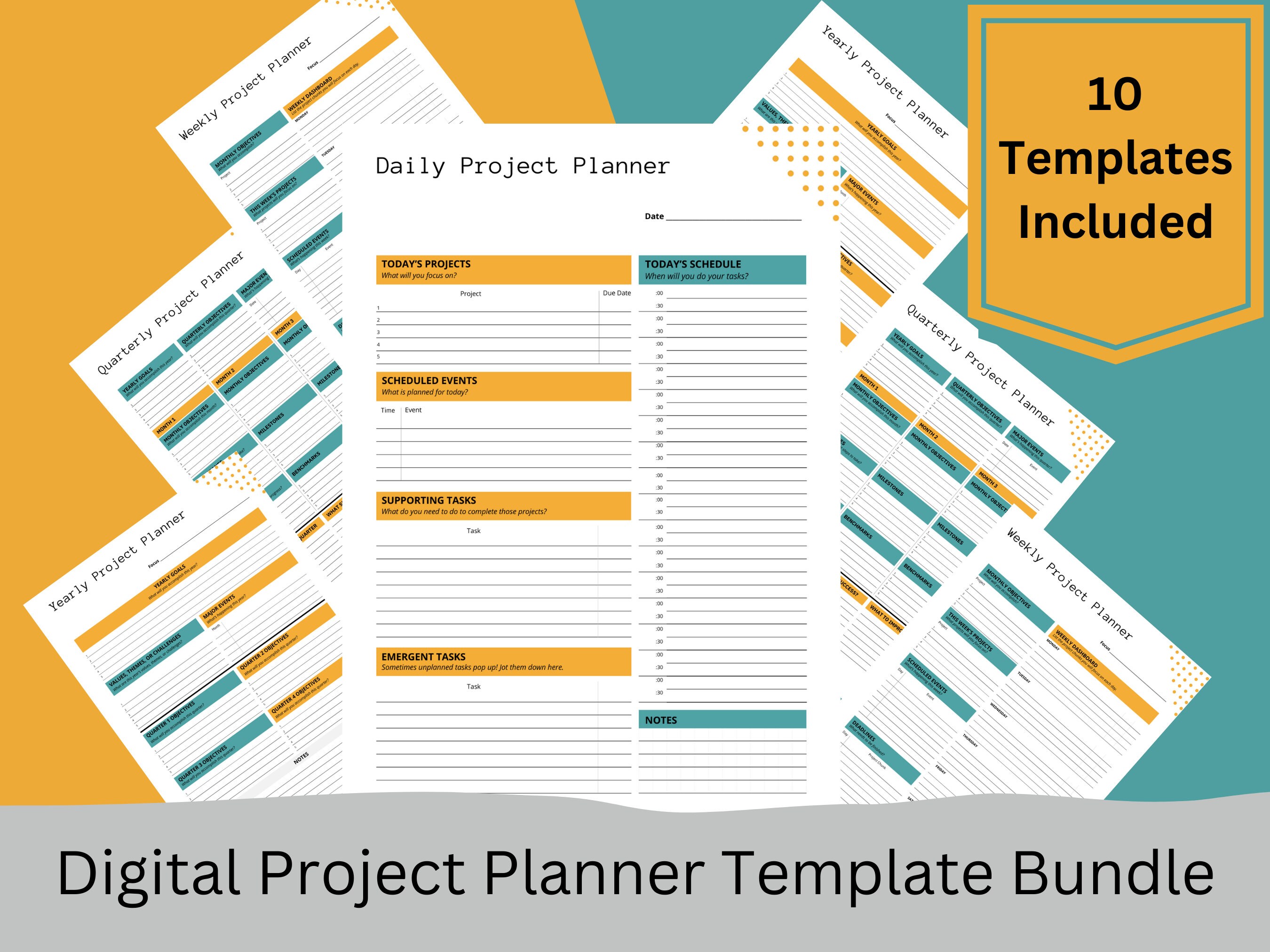 Digital Project Planner Templates: Streamline Your Workflow - Etsy