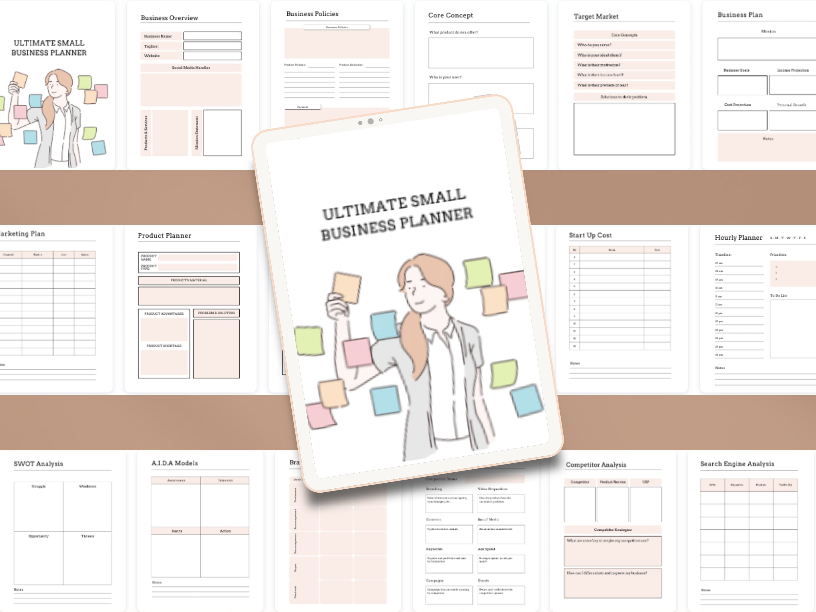 Digital and Printable Business Planner for Entrepreneurs, Small ...