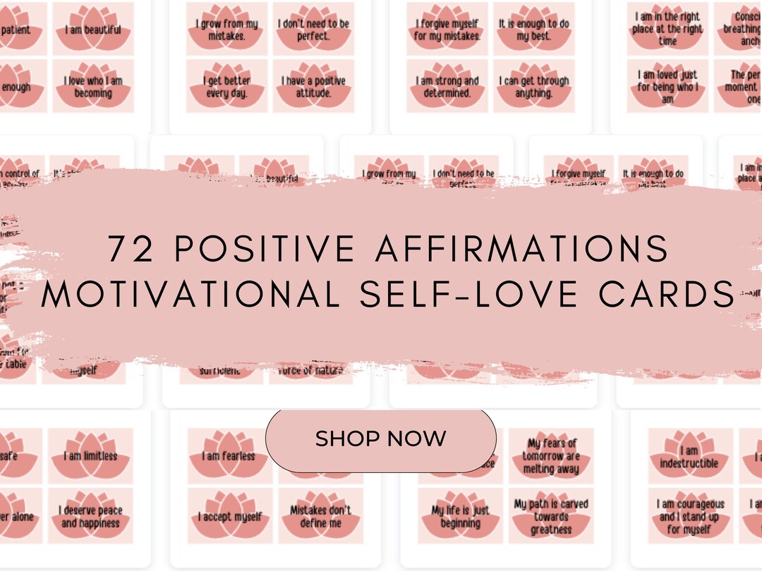 Digital and Printable Positive Affirmation Cards - Etsy