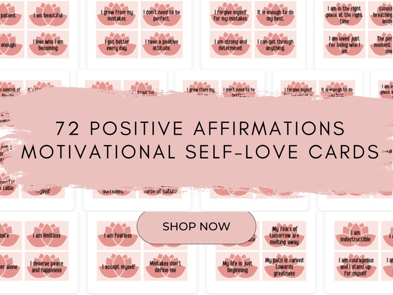 Digital and Printable Positive Affirmation Cards - Etsy