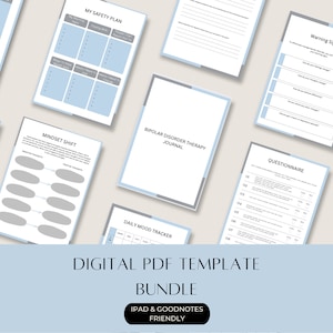 Digital and Printable Bipolar Mood Disorder Therapy Journal - Etsy
