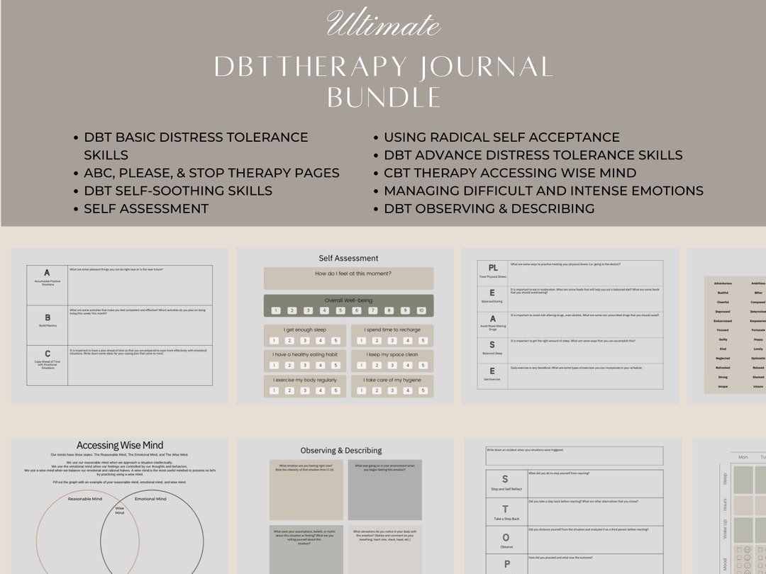 Master Your Emotions With DBT: Digital and Printable DBT Therapy ...