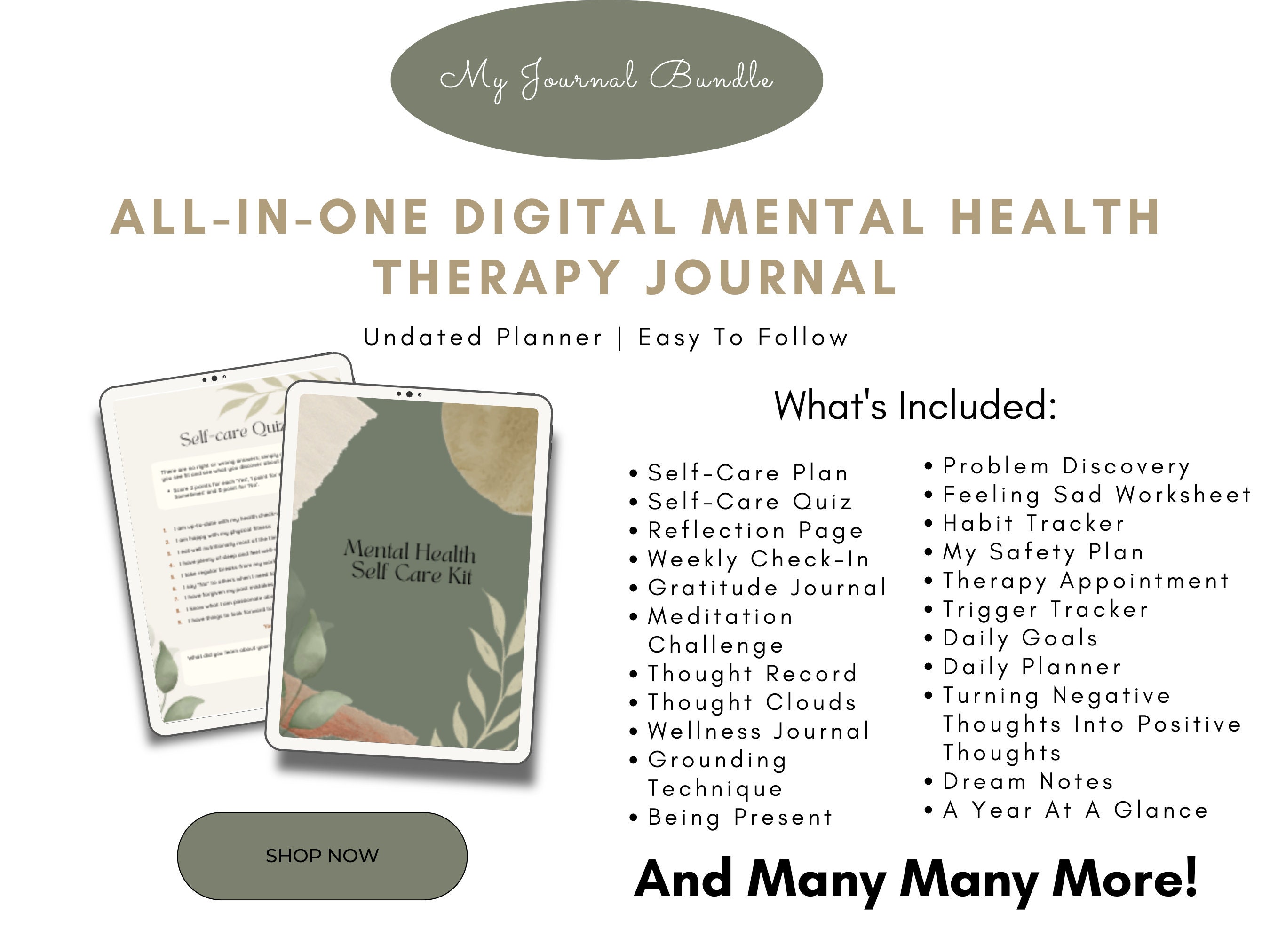 Boost Your Mental Health: Printable and Digital Journal for Wellness ...