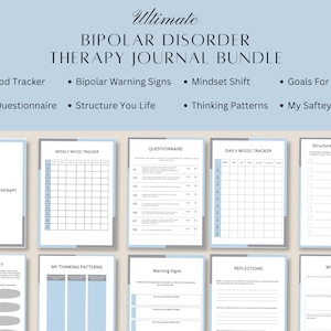 Digital and Printable Bipolar Mood Disorder Therapy Journal - Etsy