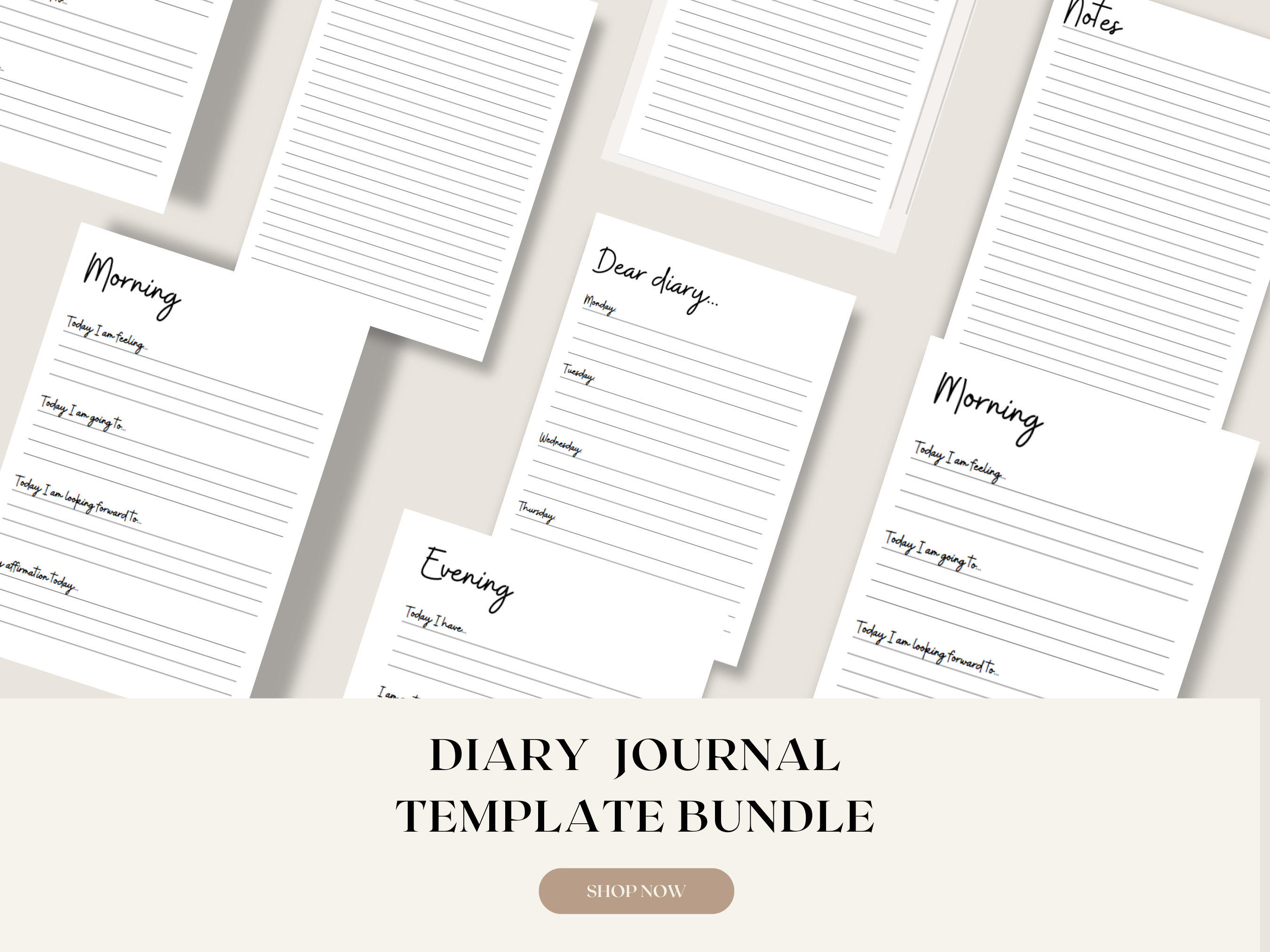 Digital and Printable Daily, Weekly, Diary, Journal Templates - Etsy