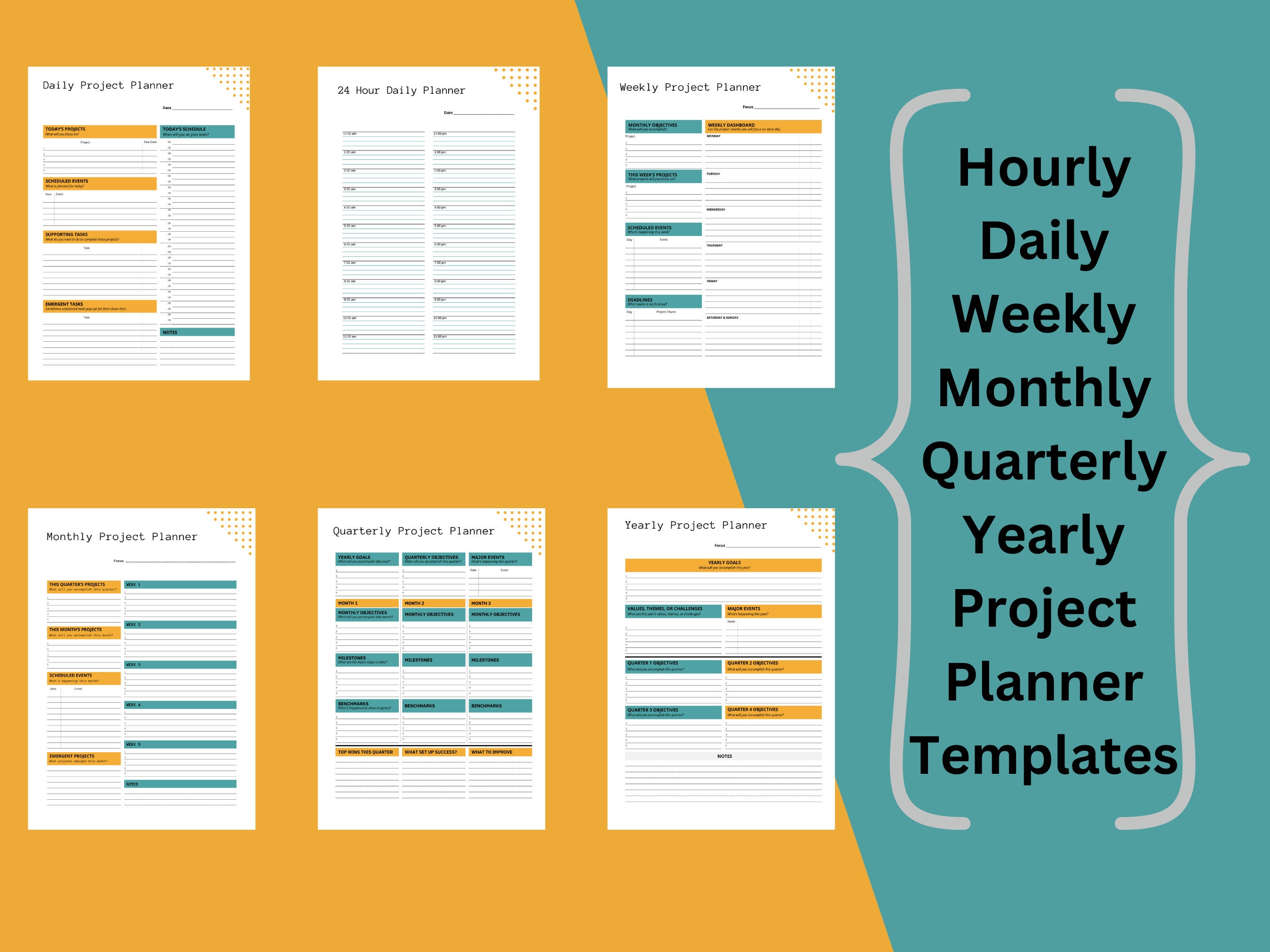 Digital Project Planner Templates: Streamline Your Workflow - Etsy