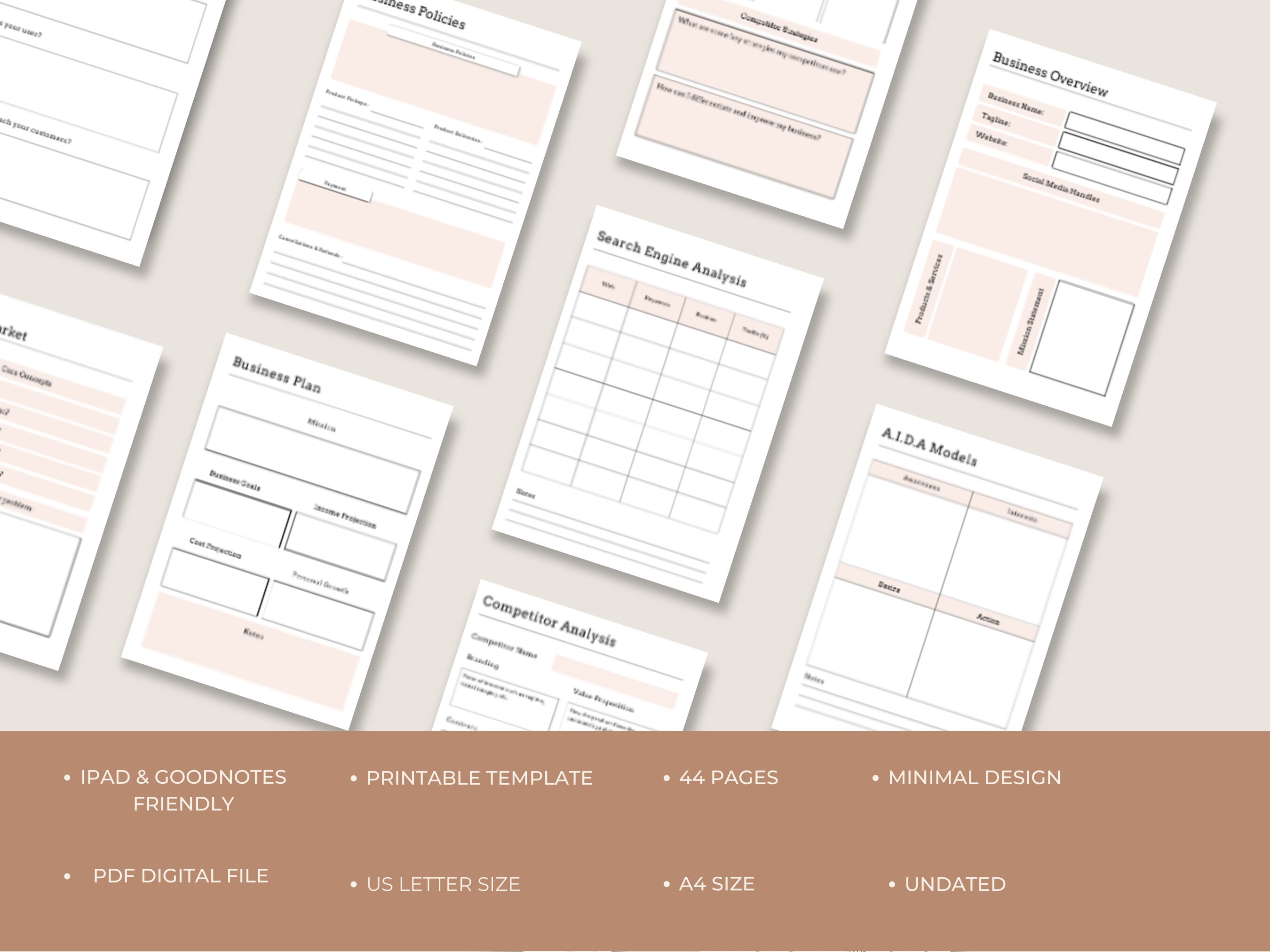 Digital and Printable Business Planner for Entrepreneurs, Small ...
