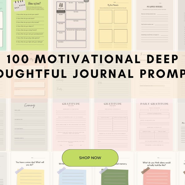 Digital Journal Prompts for Self-discovery and Personal Growth - Etsy