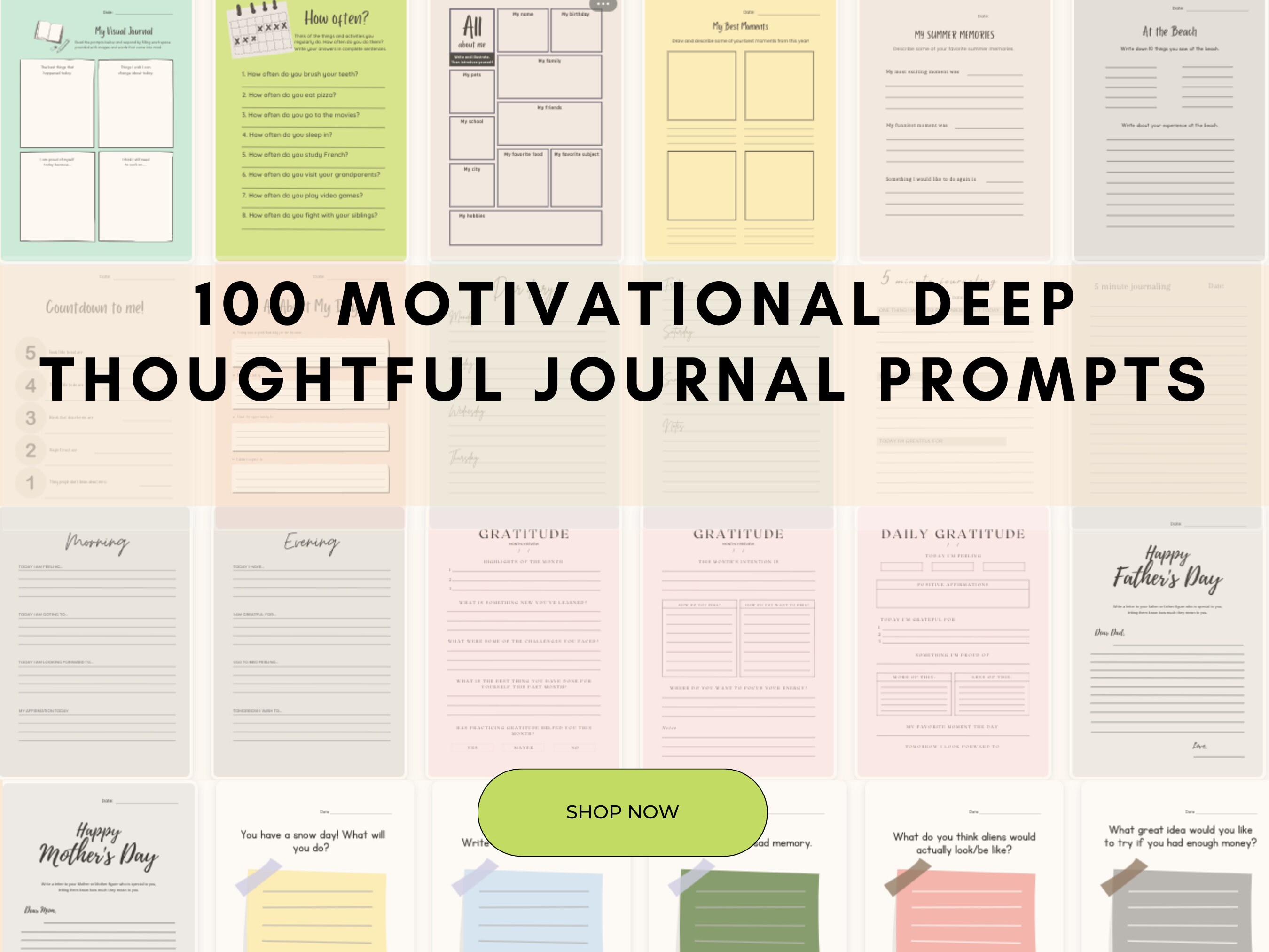 Digital Journal Prompts for Self-discovery and Personal Growth - Etsy