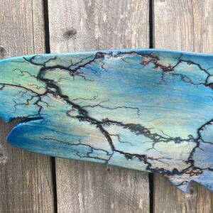 Wooden Fractal Burned Shark Wall Art - Etsy