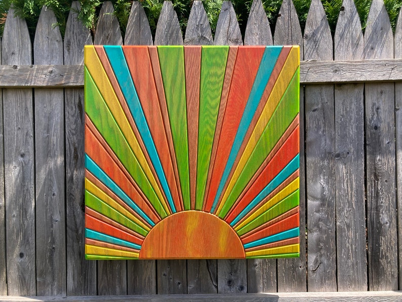 Dazzling Wooden Sunburst. Wood Wall Art. Sunrise. Home Decor. - Etsy