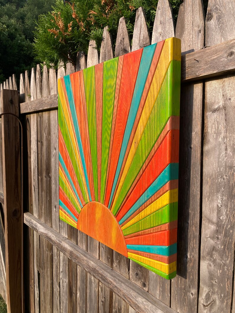 Dazzling Wooden Sunburst. Wood Wall Art. Sunrise. Home Decor. - Etsy