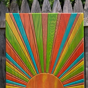 Dazzling Wooden Sunburst. Wood Wall Art. Sunrise. Home Decor. - Etsy