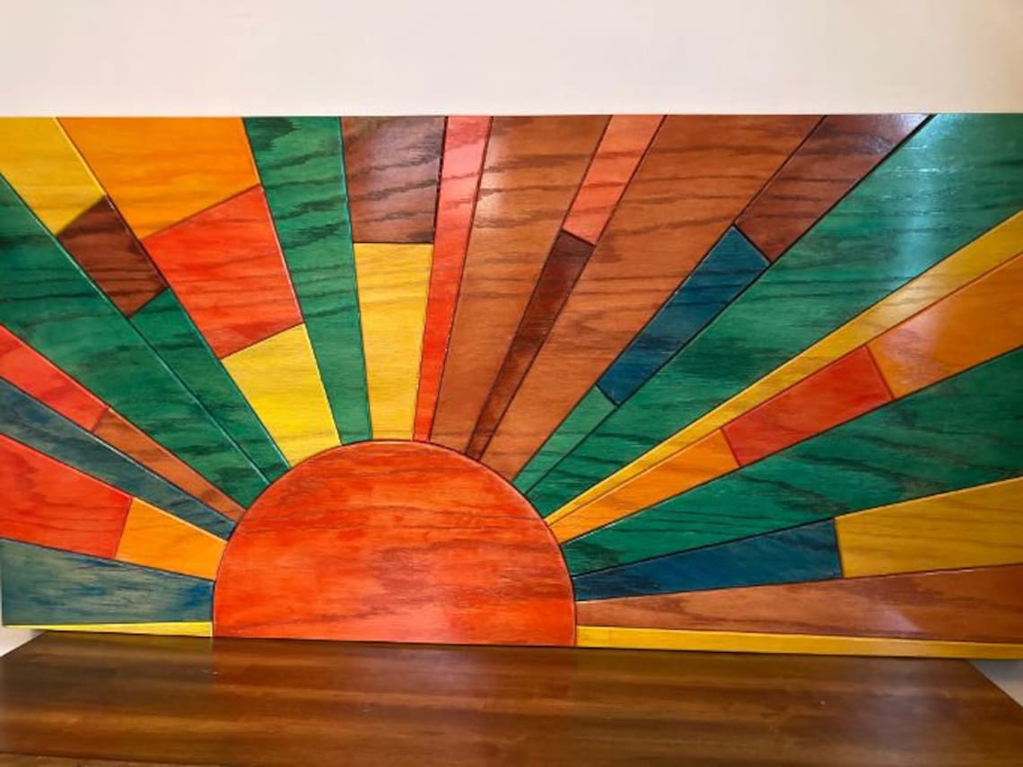 Beach Art, Coastal,wooden Sun, Wooden Wall Art, Decor, Wedding Gift ...