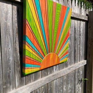 Dazzling Wooden Sunburst. Wood Wall Art. Sunrise. Home Decor. - Etsy