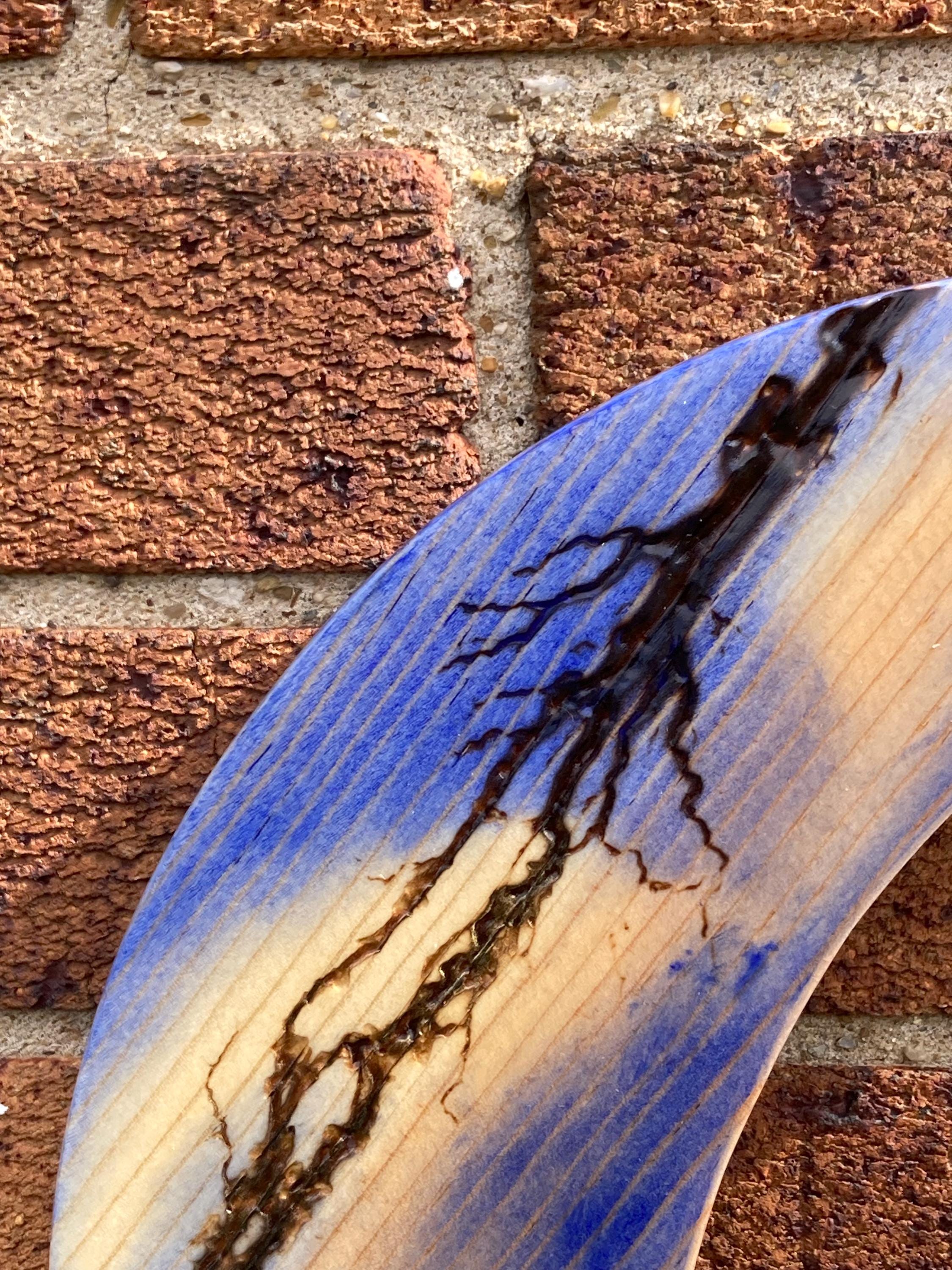 Wooden Fractal Burned Crescent Moon Wall Art - Etsy
