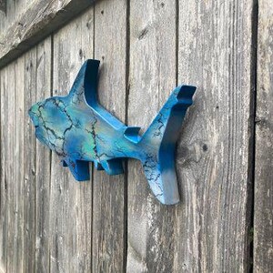 Wooden Fractal Burned Shark Wall Art - Etsy