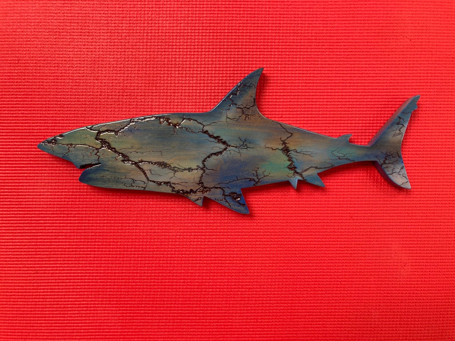 Wooden Fractal Burned Shark Wall Art - Etsy