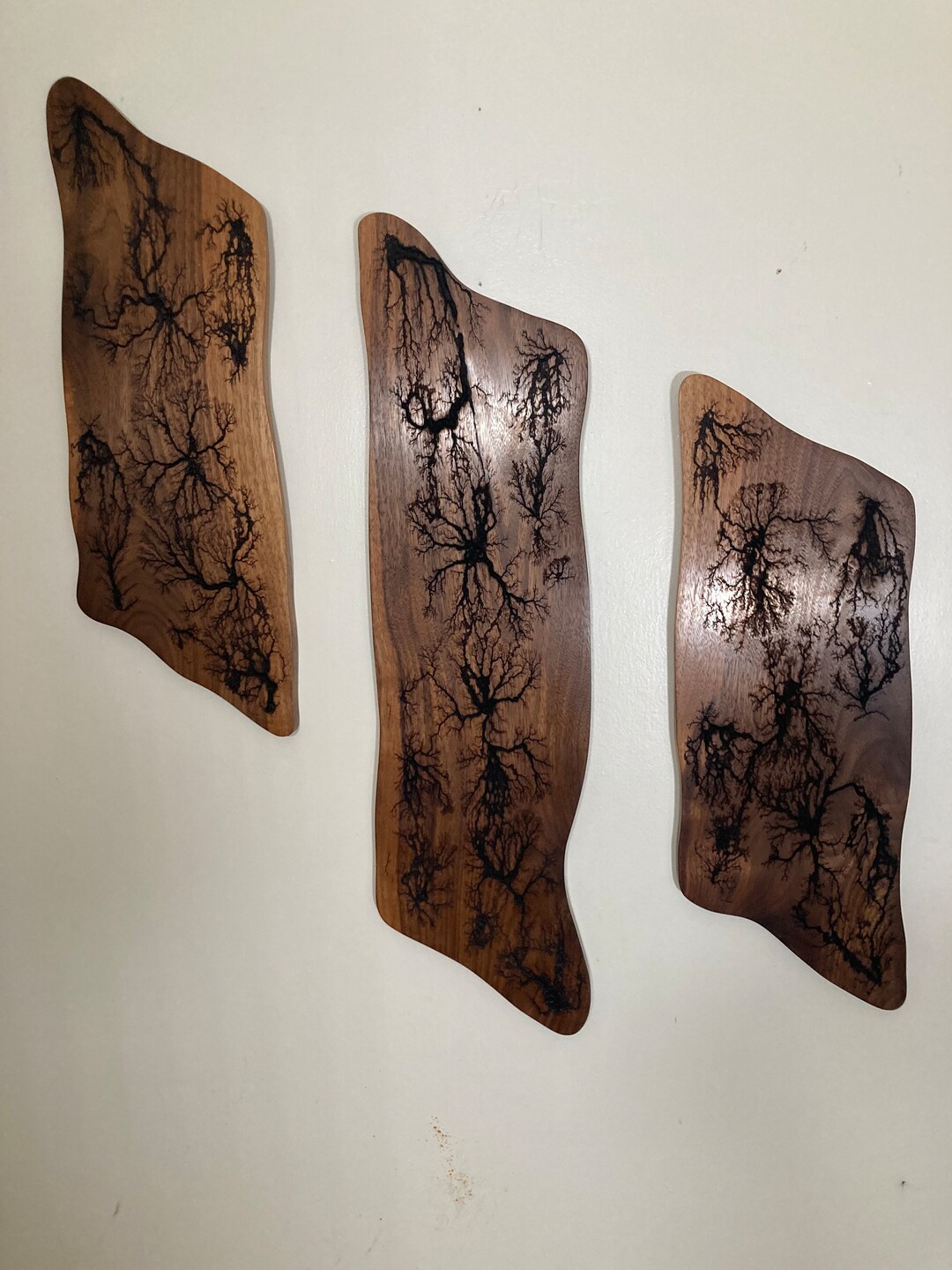 Wooden Fractal Burned Walnut Wall Art - Etsy