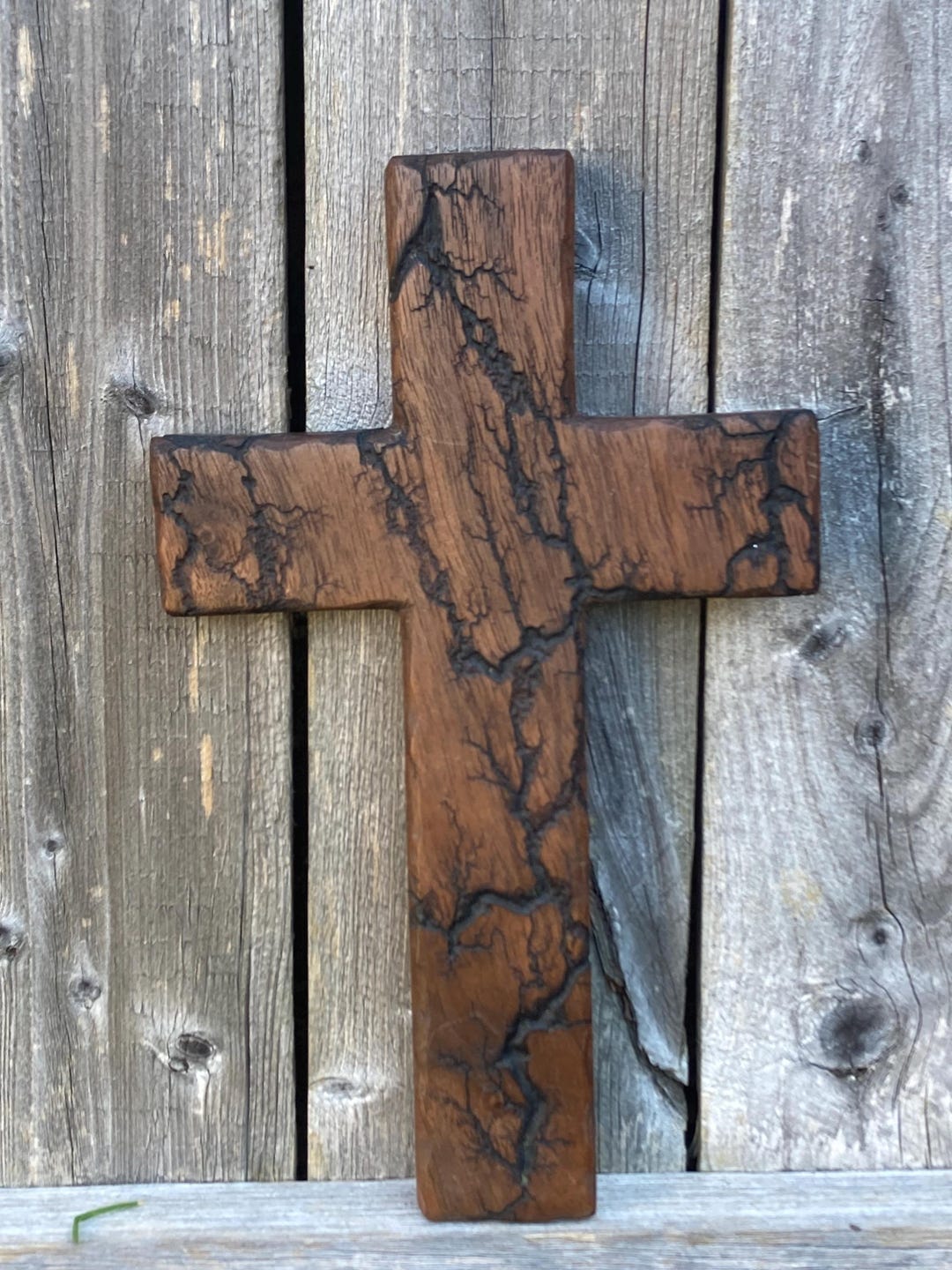 Wooden Cross, Rustic Cross, Fractal Burn,holiday, Wedding, Unique Gift ...