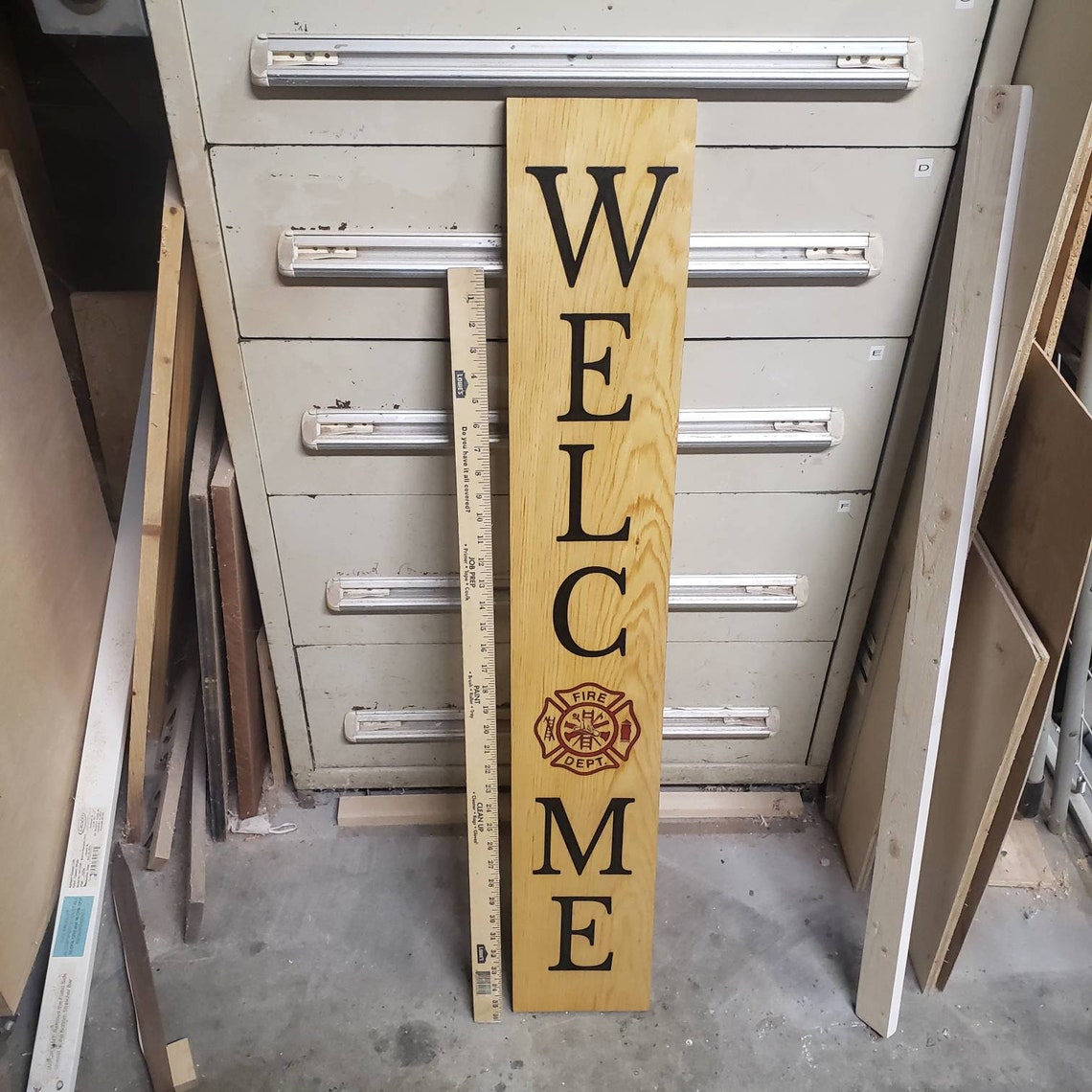 Fire Department wood Welcome sign | Etsy