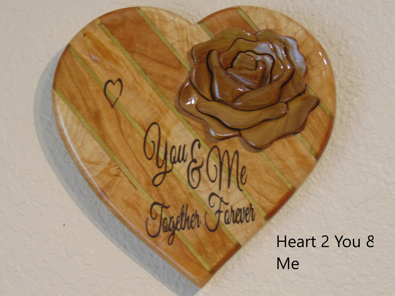Wood Heart Variety 3 Dimensional Rose Intarsia Handmade | Etsy