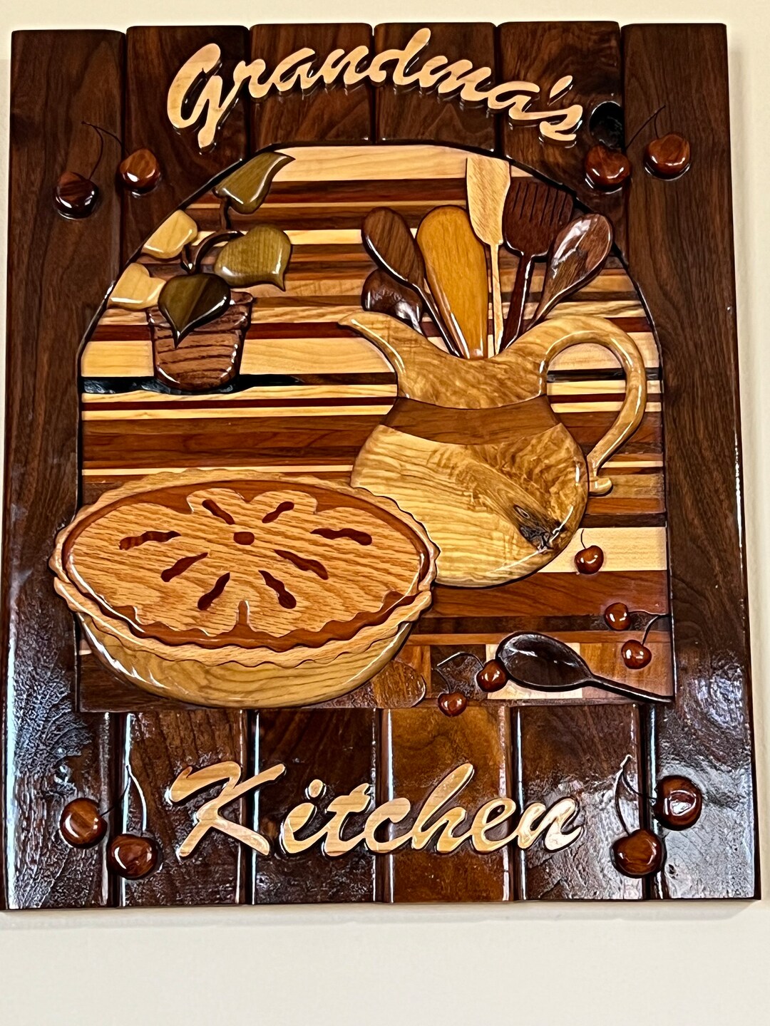 Grandma's Kitchen Intarsia Kitchen Sign Kitchen Decor - Etsy