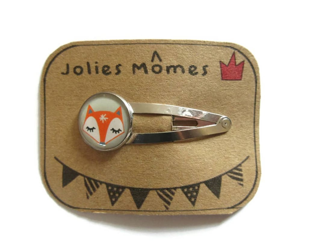 FOX HAIR CLIP - Sleeping Fox Hair Clip - Orange Fox Hair Clip - Girls ...