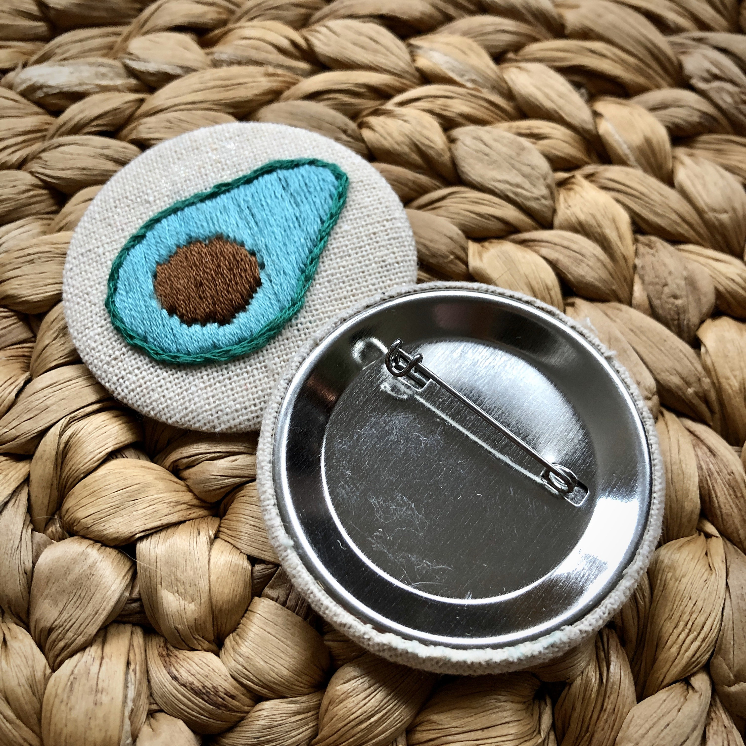 Custom Embroidered Pinback Button | Etsy