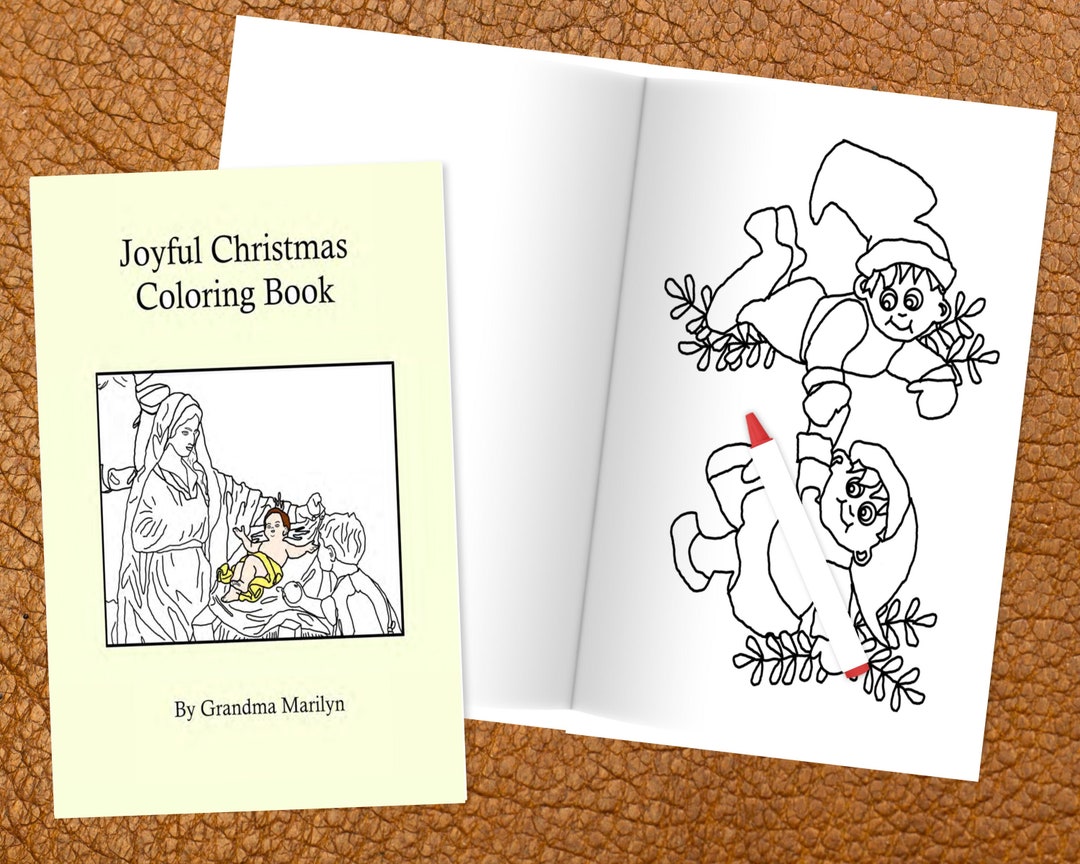 Joyful Christmas Coloring Book Meditation Stress Relief Art - Etsy