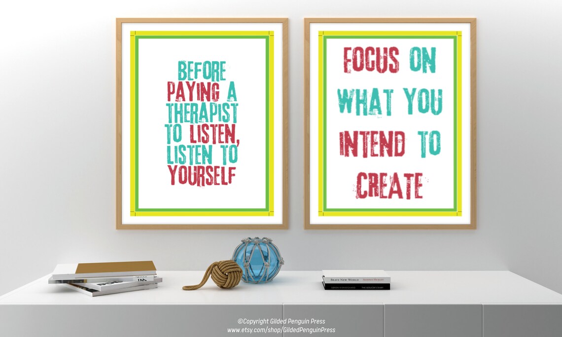 Printable Motivational Wall Art Listen to Yourself Focus on What You ...