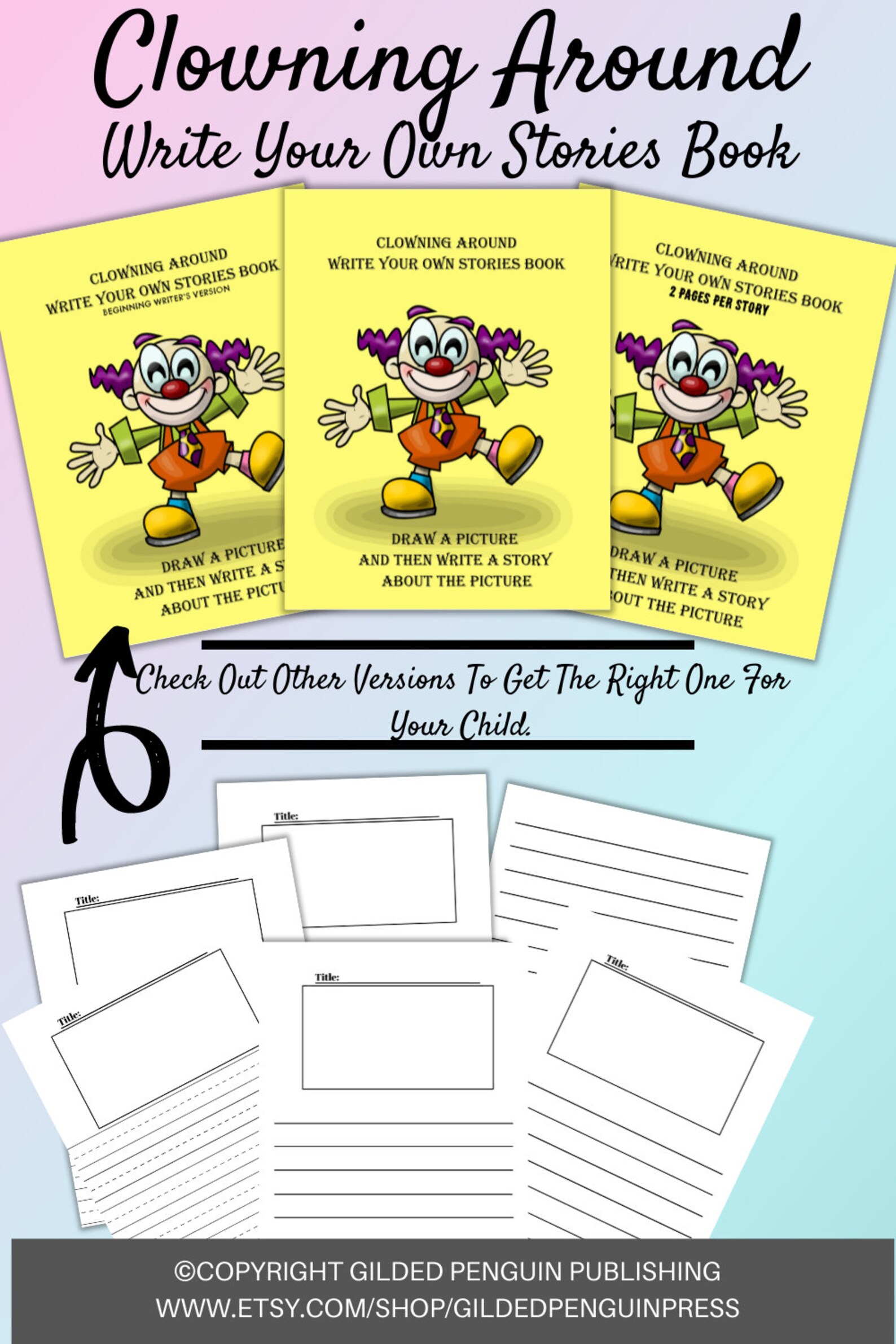 Second Grade & Older Creative Writing Clowning Around Write Your Own ...