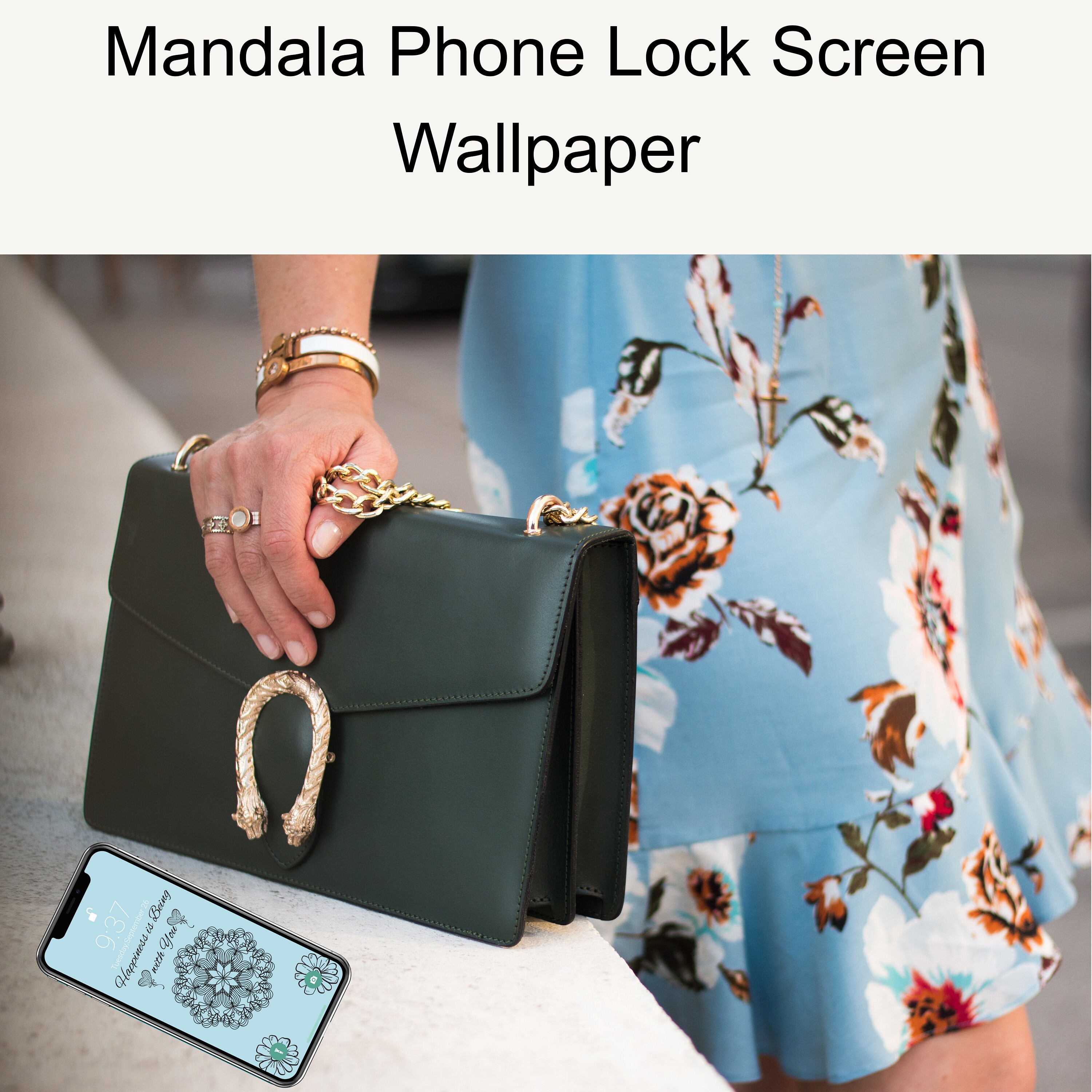 Mandala Phone Lock Screen Wallpaper for iPhone or Android - Etsy