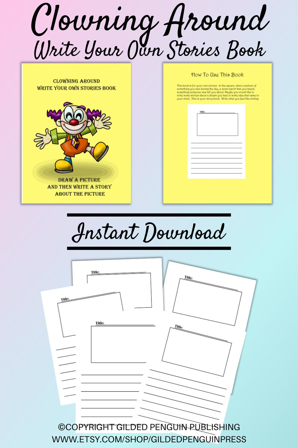 Second Grade & Older Creative Writing Clowning Around Write Your Own ...