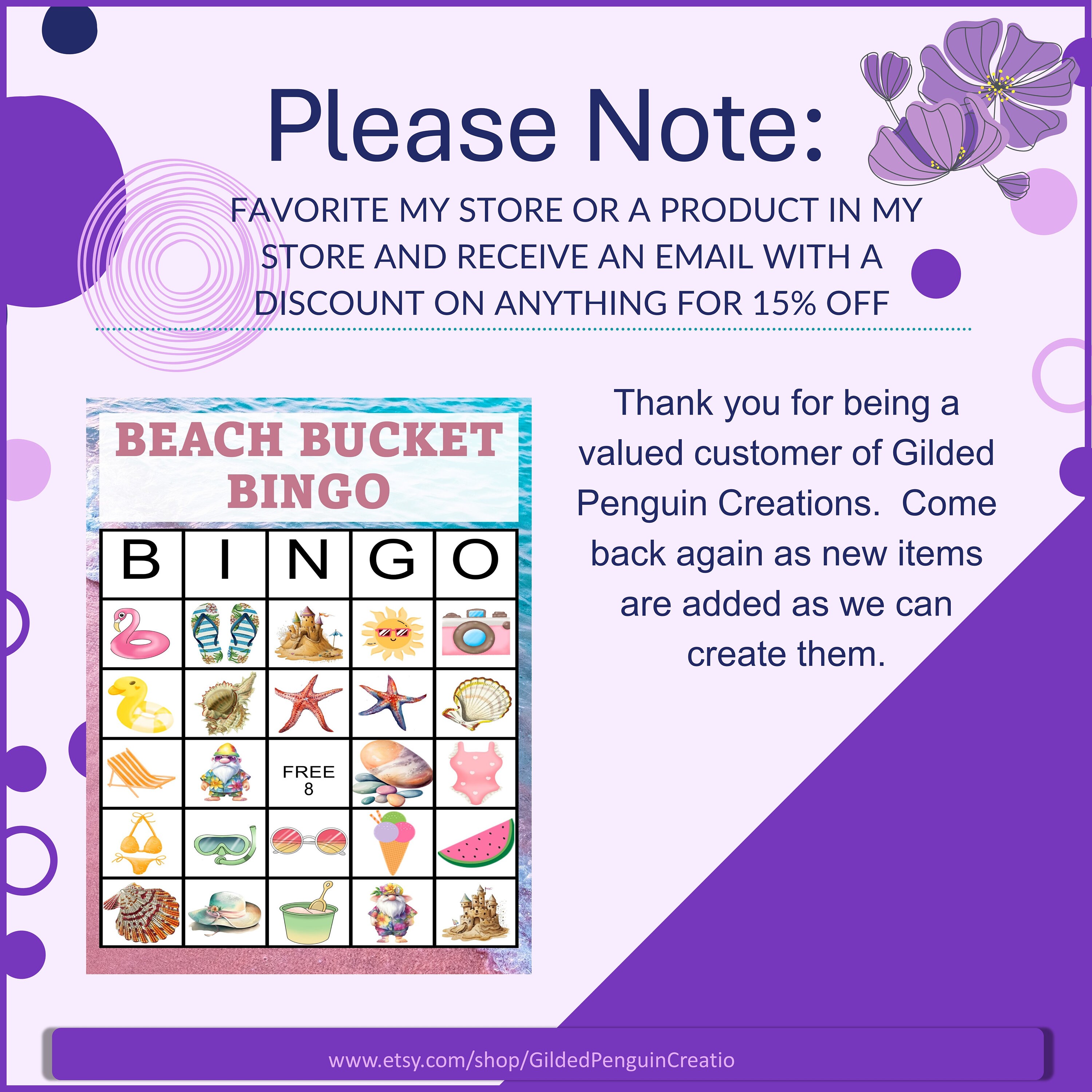 Summer Beach Bucket Bingo Printable 30 Unique 5X5 Bingo Cards, Calling ...