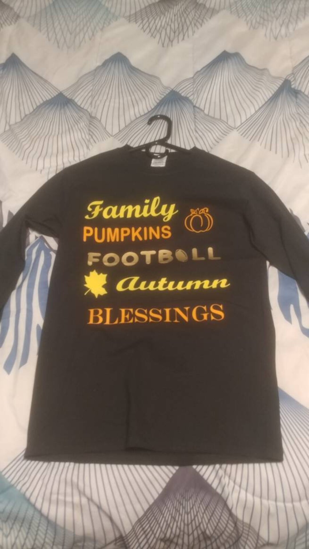 Family, Pumpkins, Football, Autumn , Blessing. Fall HTV Ladies T-shirt ...