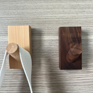Beech Black Walnut Wood Hook Towel Hook Solid Wood Hooks Decorative ...