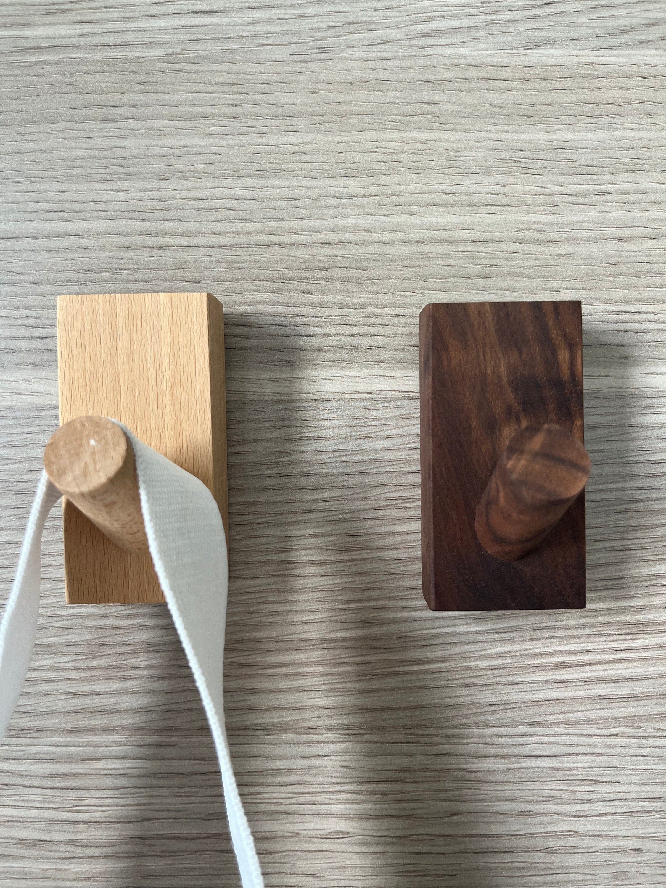 Beech Black Walnut Wood Hook Towel Hook Solid Wood Hooks Decorative ...