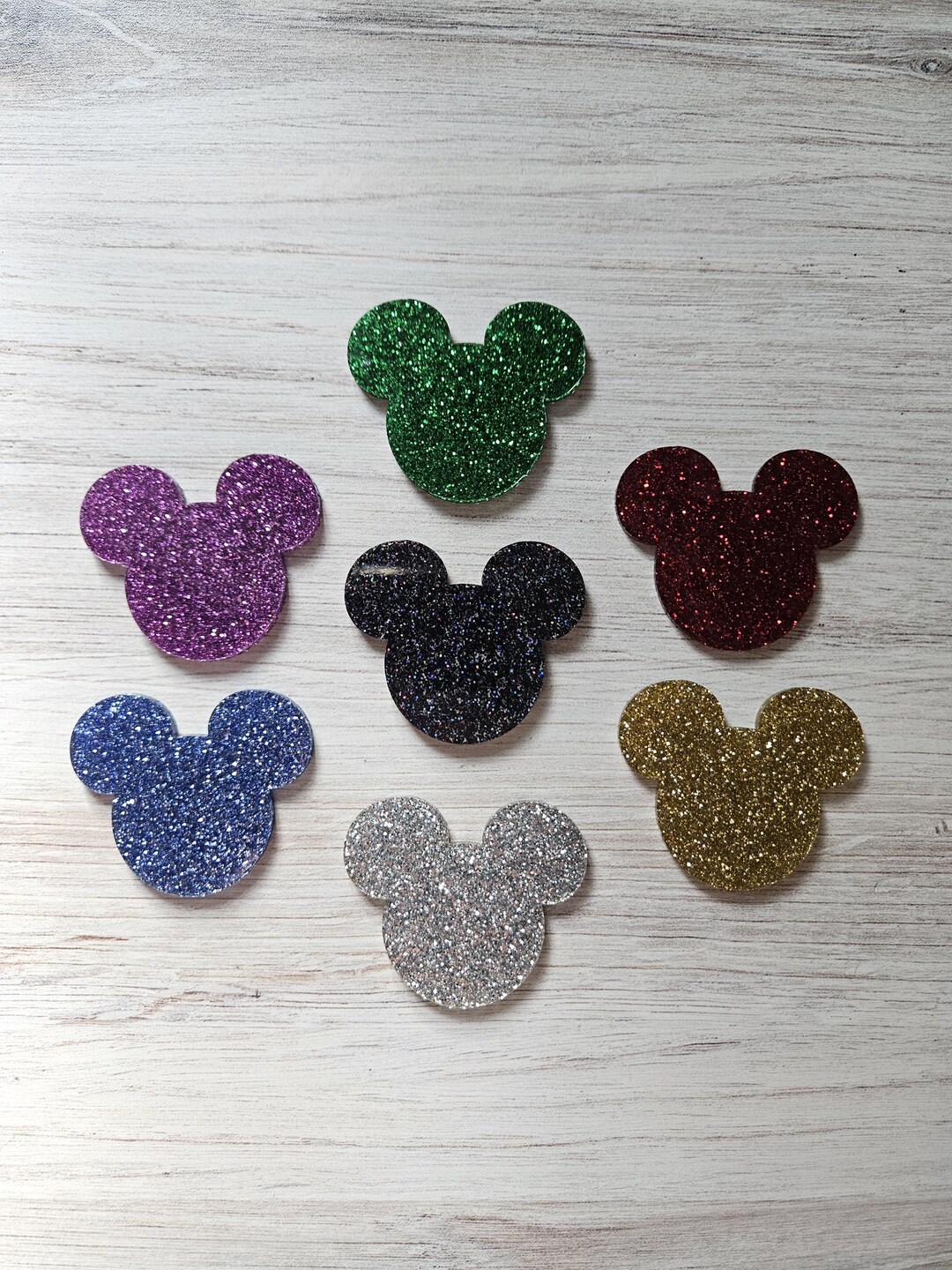 Animated Mouse Head Silhouette Glitter Acrylic Cover Minder for Diamond ...