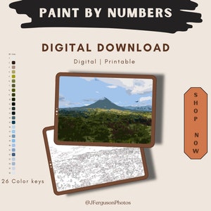 Serene Landscape Amidst Majestic Mountains and Lush Forest, Nature ...