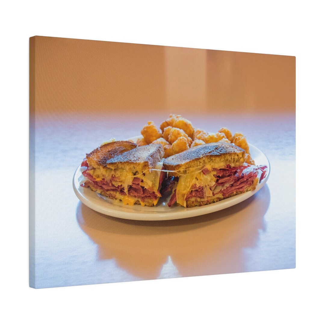 Rueben Delicious Fast Food Meal on a Plate, Meat Sandwich, Food ...