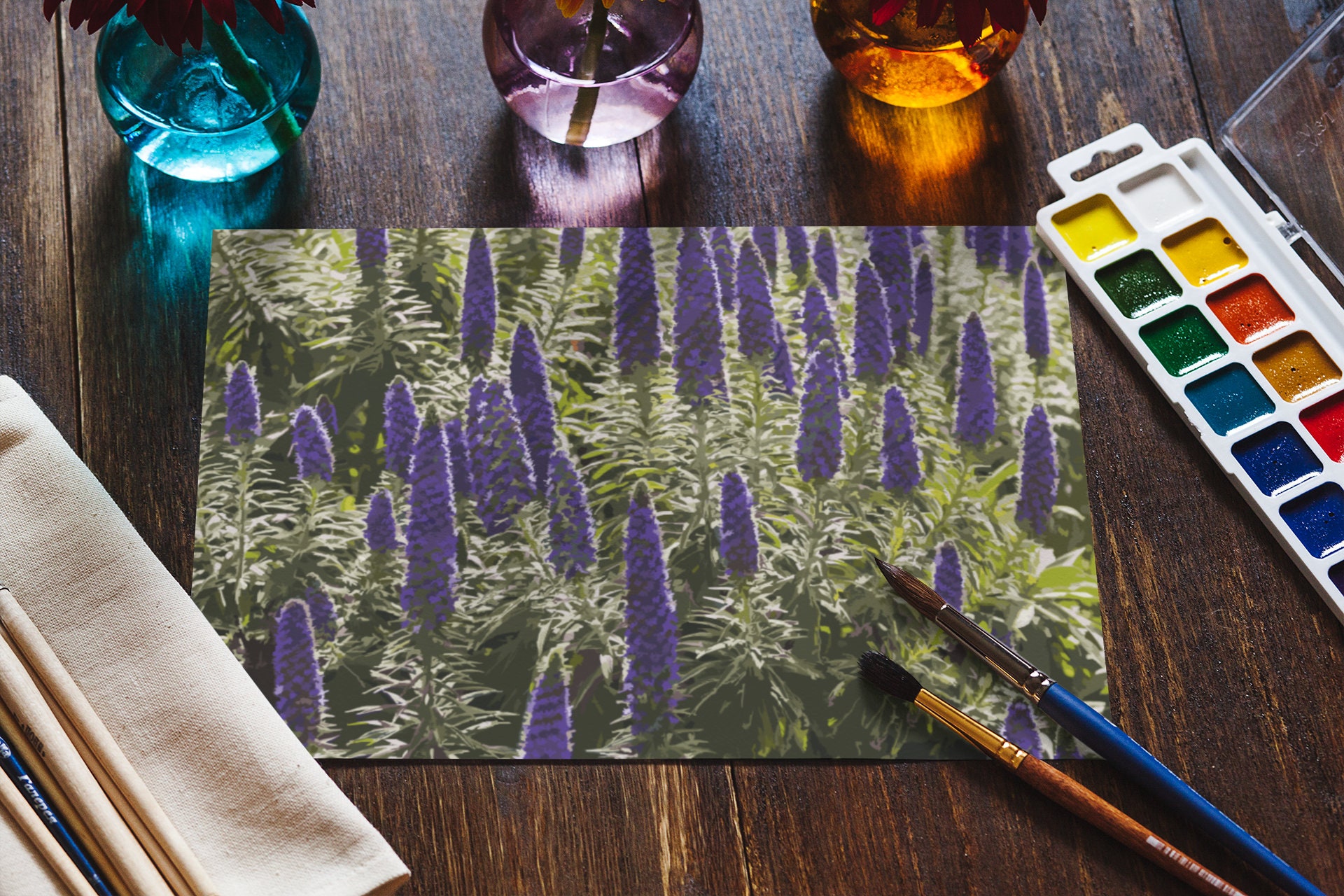 Purple Pride of Madeira Flower Blossoming in Nature, Wildflower, Floral ...