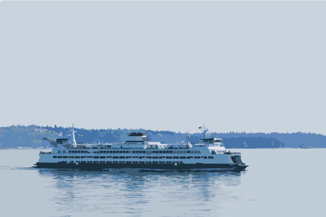 On the Move: Nautical Vessel in the Ocean, Washington Ferry, Marine ...